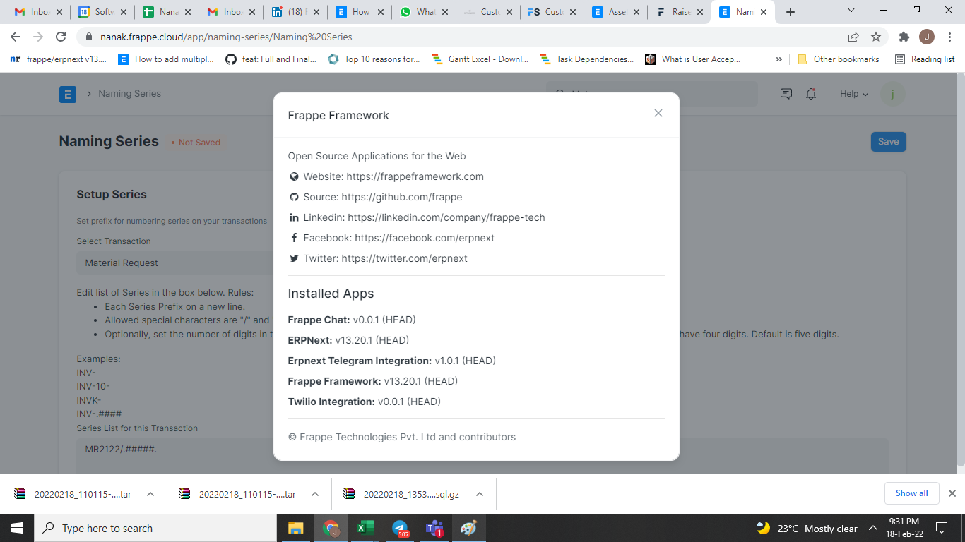 Naming Series Counter Number is not working · Issue #29880 · frappe/erpnext · GitHub