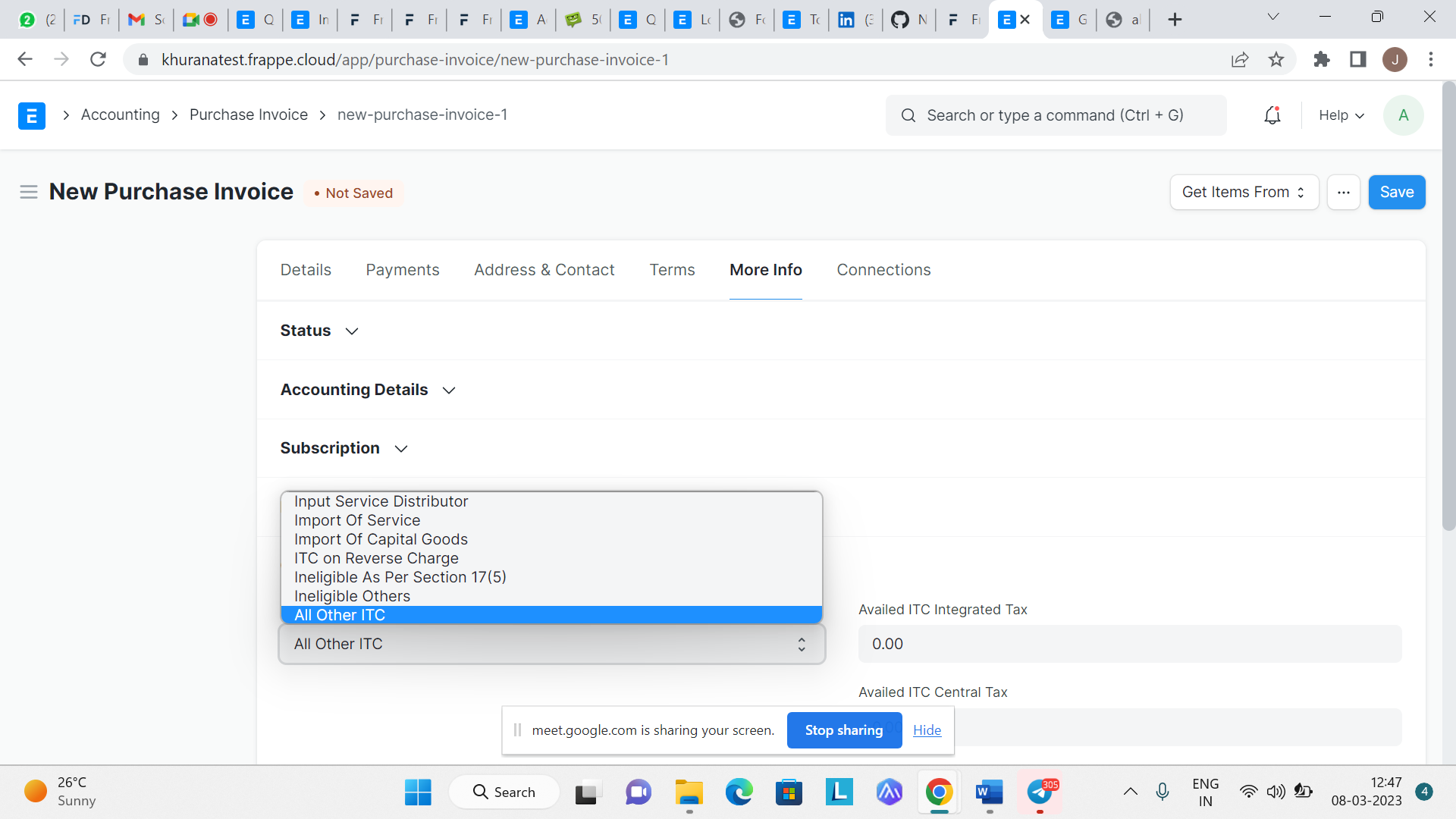 While doing the Import Purchase, the Figures is not capturing in the GSTR3B Report under the ...