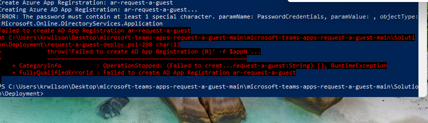 Error when creating Azure AD App registration · Issue #4 · OfficeDev/microsoft-teams-apps ...