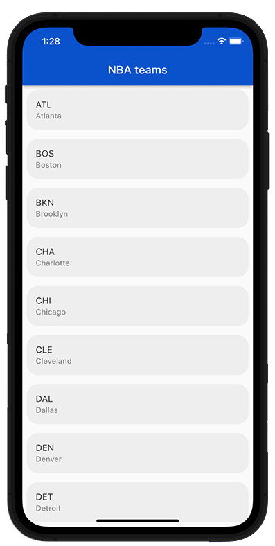 GitHub - darigarakh/nbaTeamsApp: Data from API