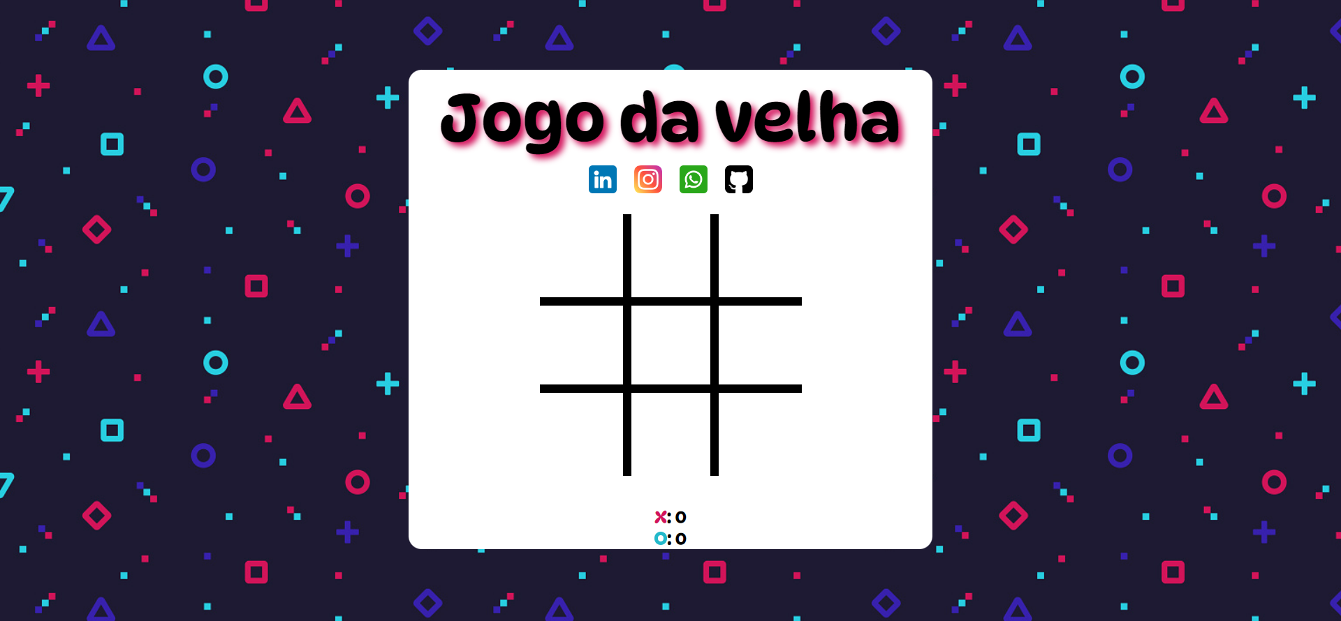 GitHub - lucascoderj/projeto-jogo-da-velha: #HTML5, #CSS3 E #JAVASCRIPT | Dando continuidade nos ...
