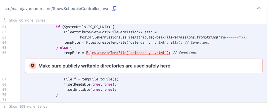 Devemos arranjar o security hotspot do write do html temporário · Issue #52 · filipe-silva-27/ES ...