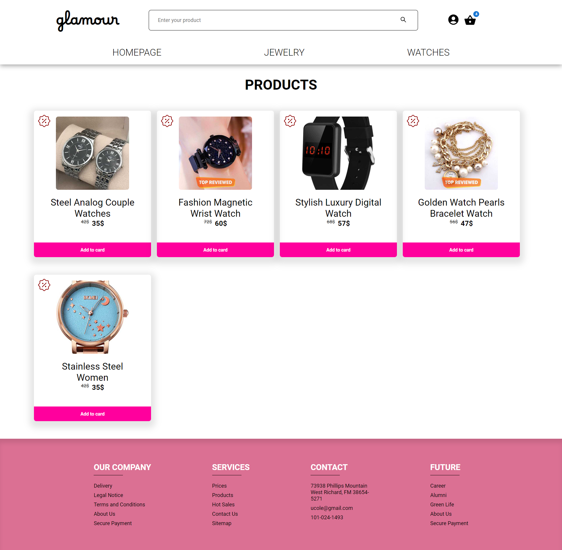 GitHub - korayctn/e-commerce-website-glamour: Beauty accessories commercial website called glamour