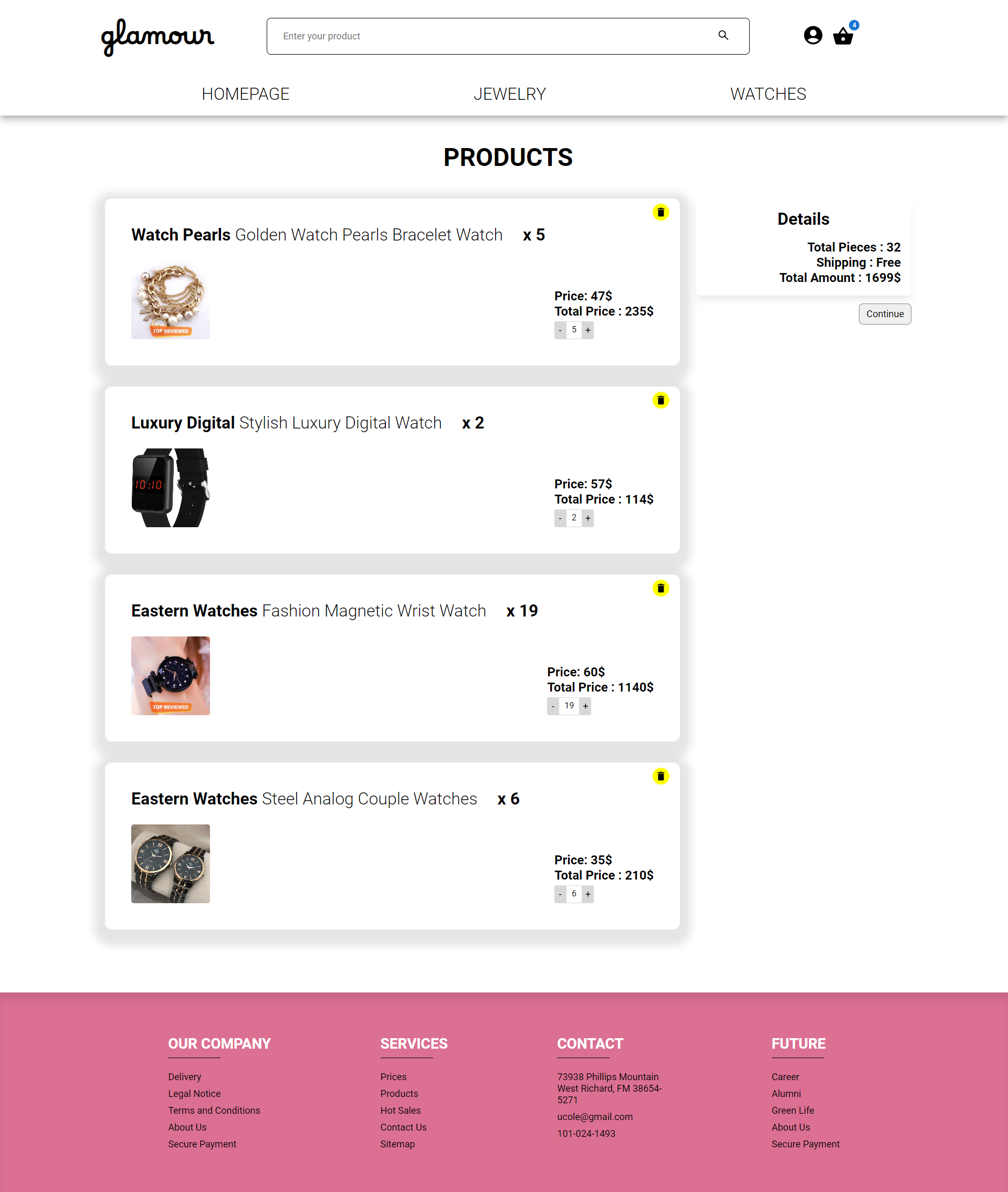GitHub - korayctn/e-commerce-website-glamour: Beauty accessories commercial website called glamour