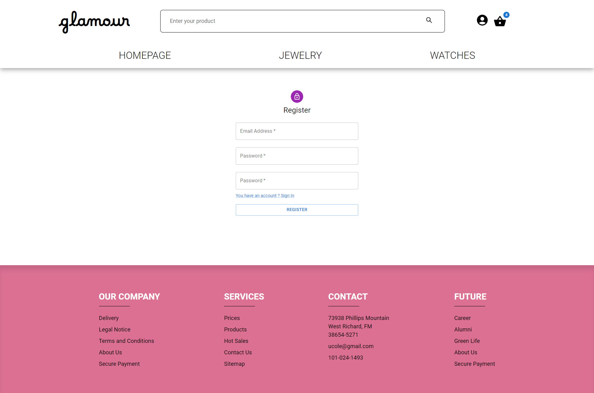 GitHub - korayctn/e-commerce-website-glamour: Beauty accessories commercial website called glamour