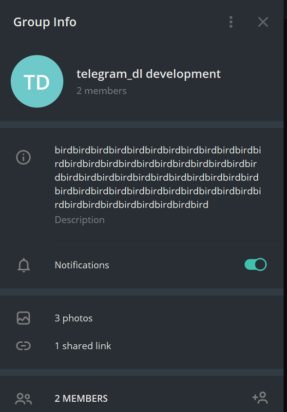 'chat description' seems to be missing from `chat` type · Issue #1035 · tdlib/td · GitHub
