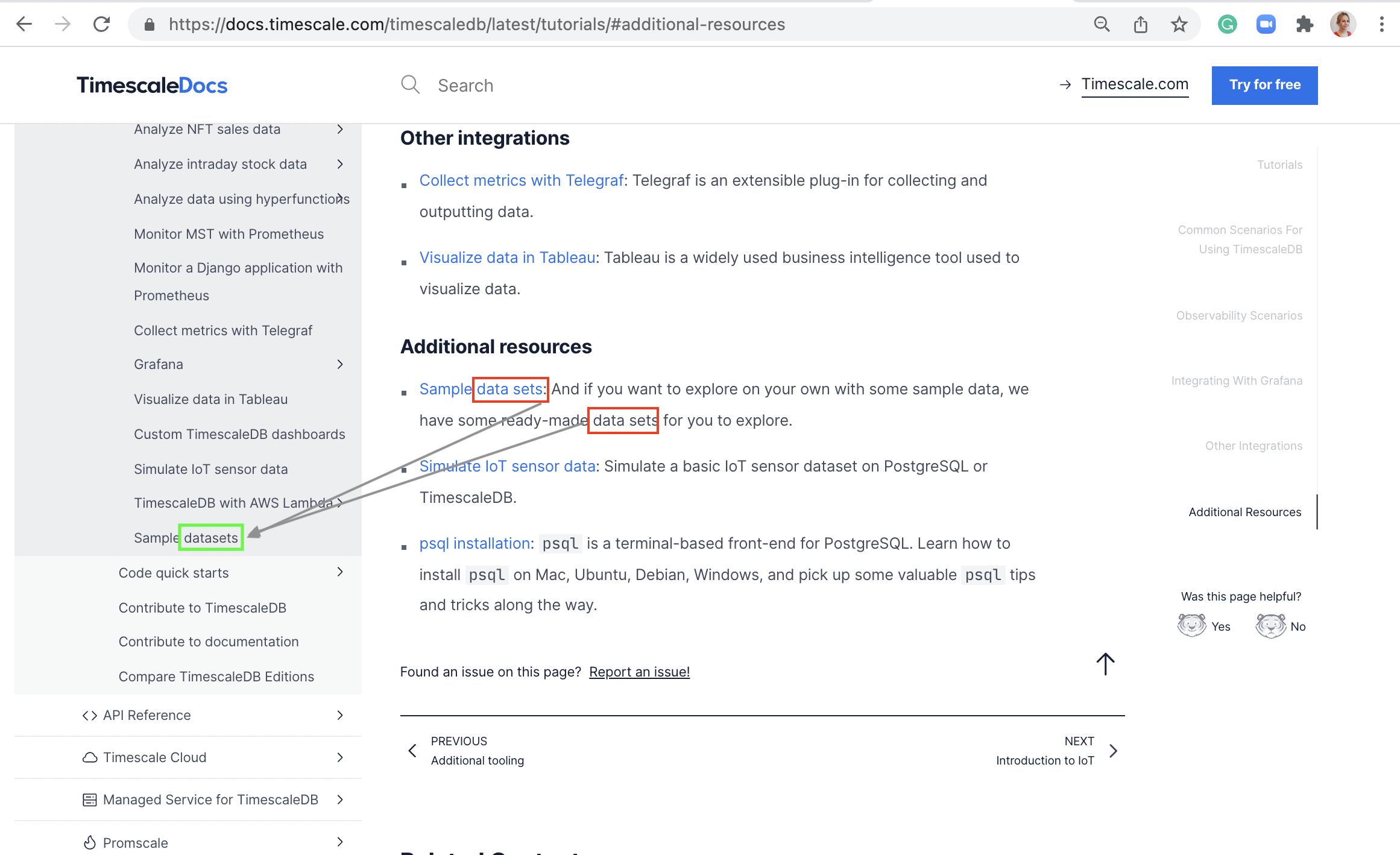  Docs RFC Consistency With sample Data Sets Vs sample Datasets On 