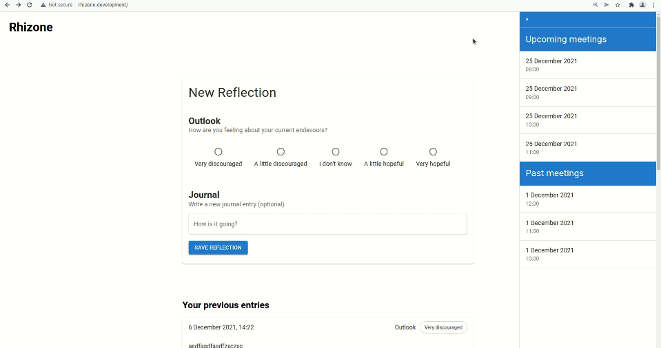 Meeting page does not re-render with new state after clicking on another meeting title in the ...