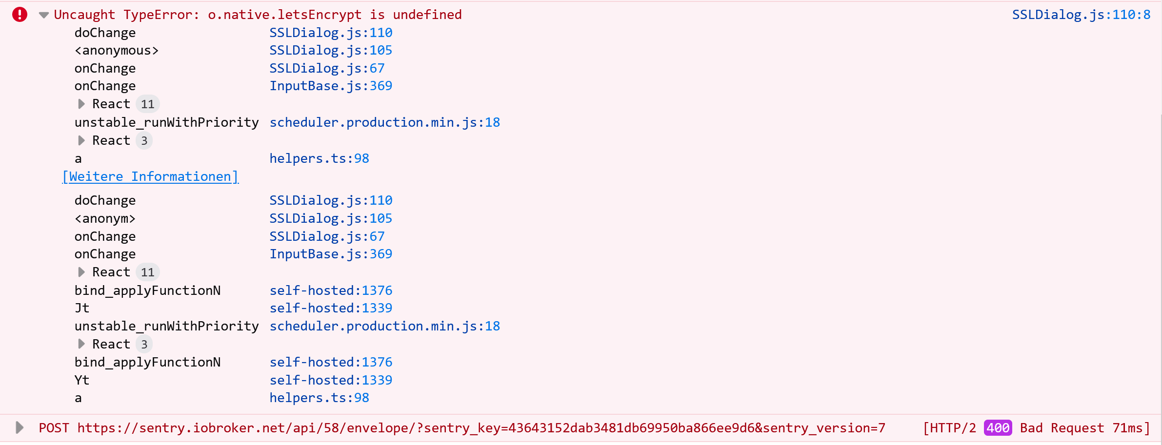 Unable to set letsencrypt infos in Dialog · Issue #1332 · ioBroker/ioBroker.admin · GitHub