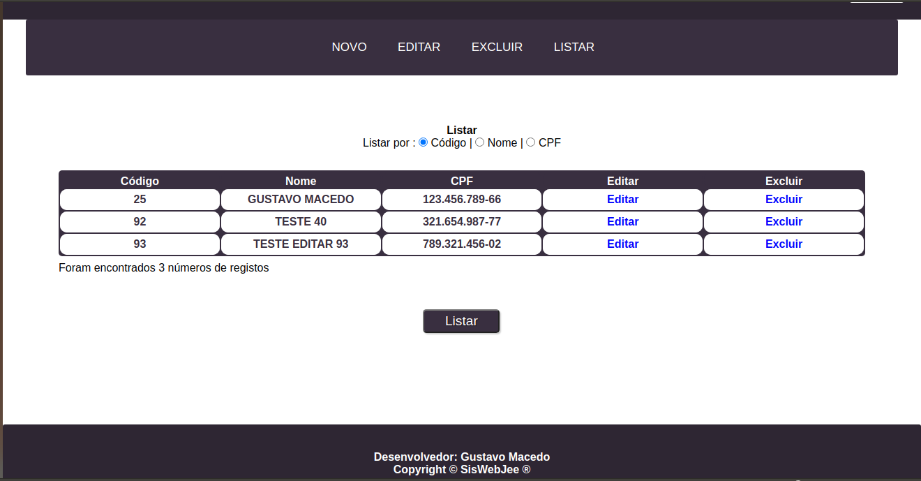 GitHub - gmn-95/CRUD-javaWeb: CRUD - Cadastro de Profissionais