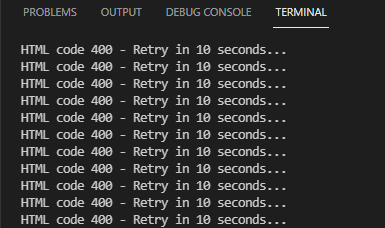 HTML code 400 - Retry in 10 seconds... · Issue #34 · supercoderz/pyflightdata · GitHub