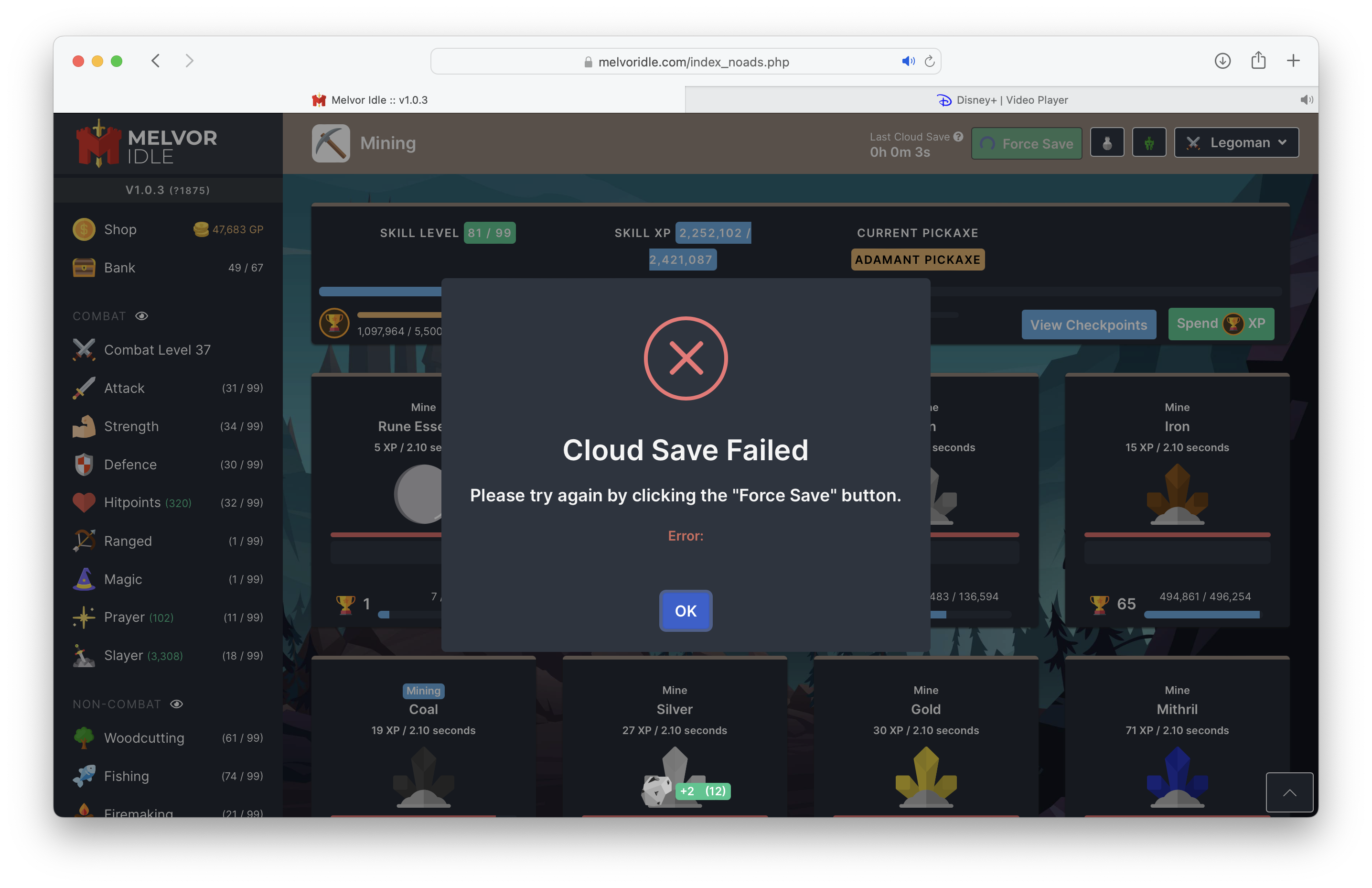 [Bug]: Unable to load game on iOS after cloud save error · Issue #2414 · MelvorIdle/melvoridle ...