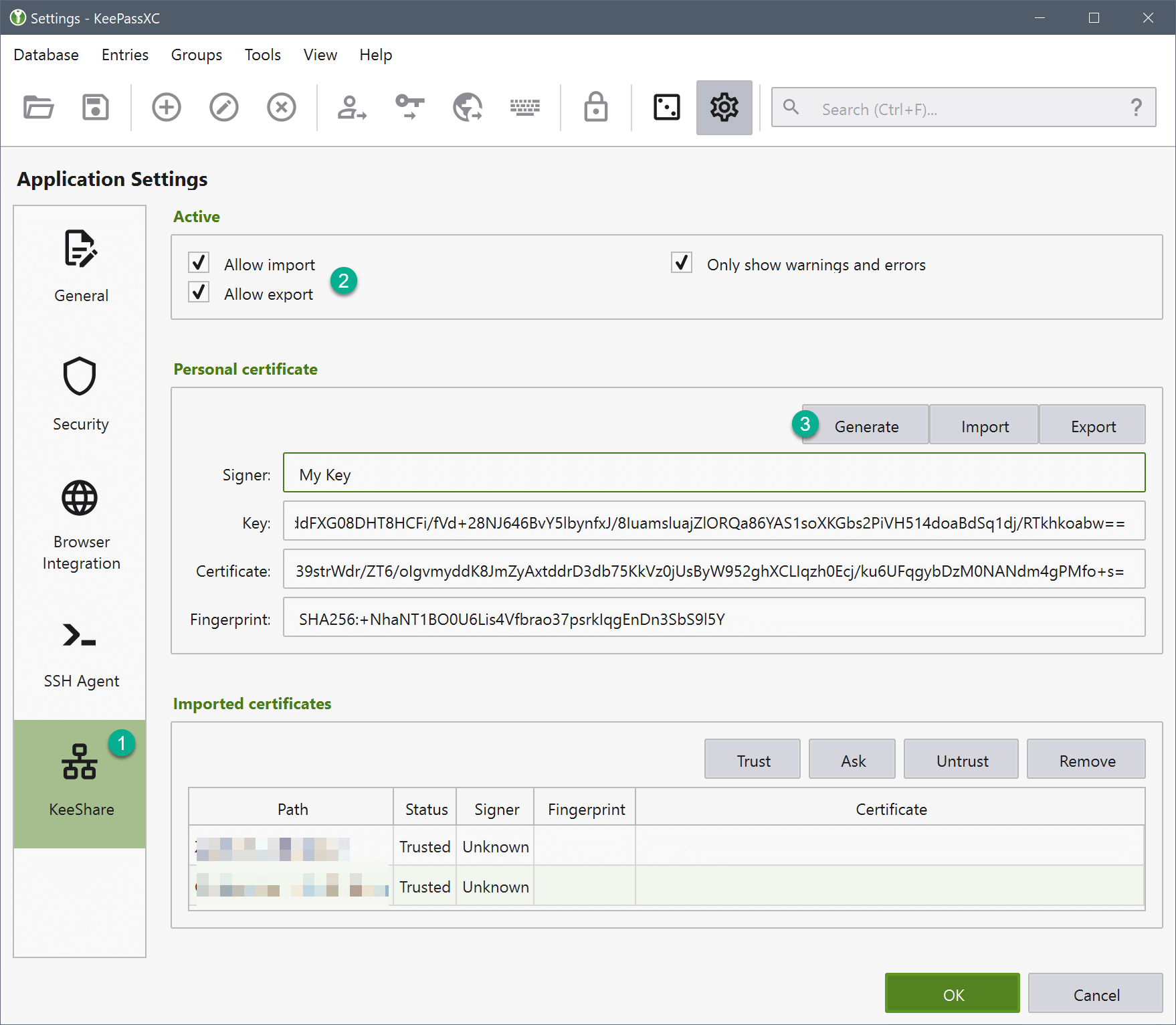 Invisible "Personal certificate" UI · Issue #7492 · keepassxreboot ...
