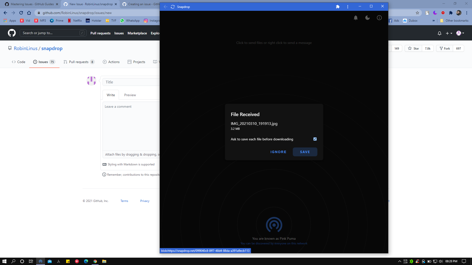 Ask to save each file Snapdrop.net · Issue #269 · SnapDrop/snapdrop · GitHub