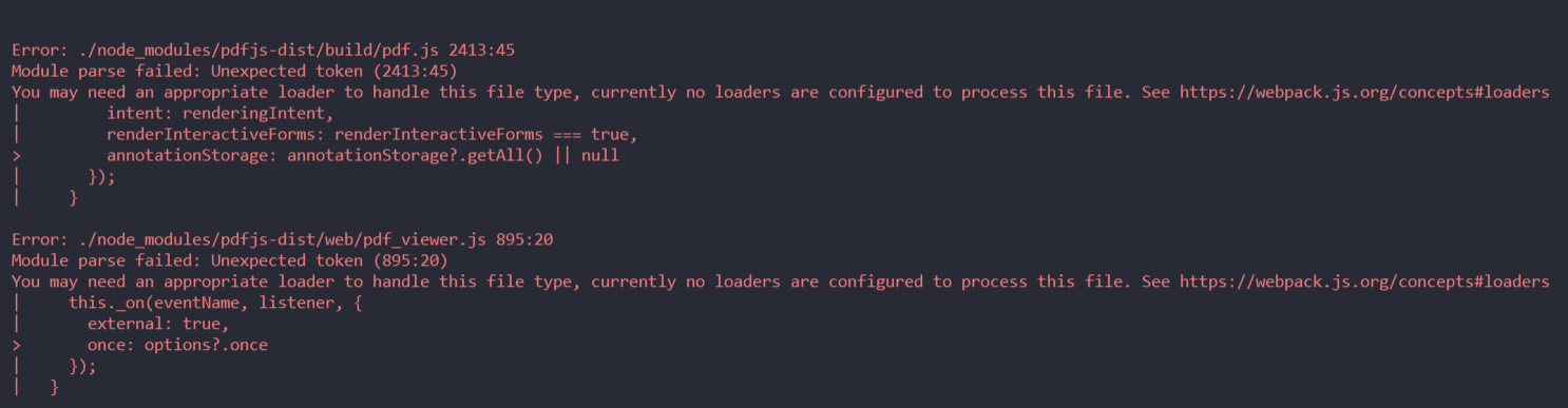 You may need an appropriate loader to handle this file type, currently ...