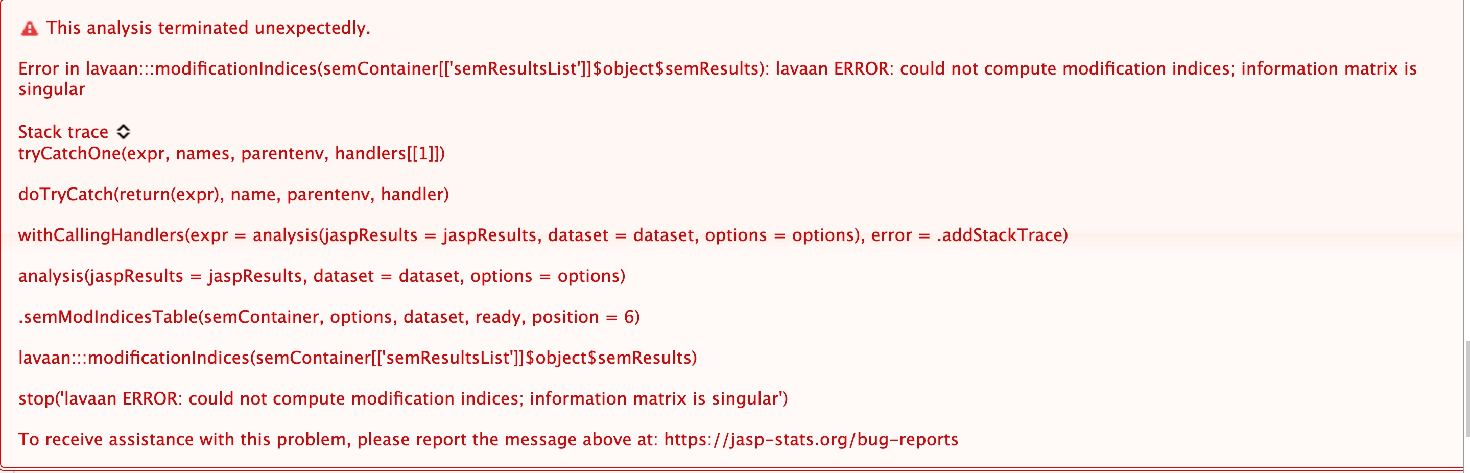 SEM analysis modification indices · Issue #1197 · jasp-stats/jasp-issues · GitHub