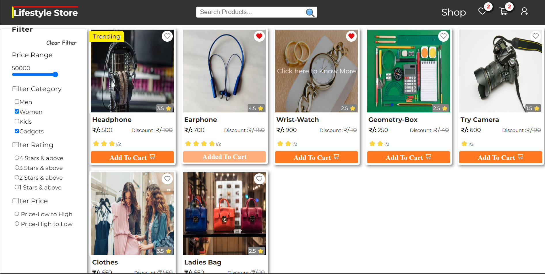 GitHub - ajit-sharmaGH/e-commerce: Lifestyle store is an e-commerce front end project website ...
