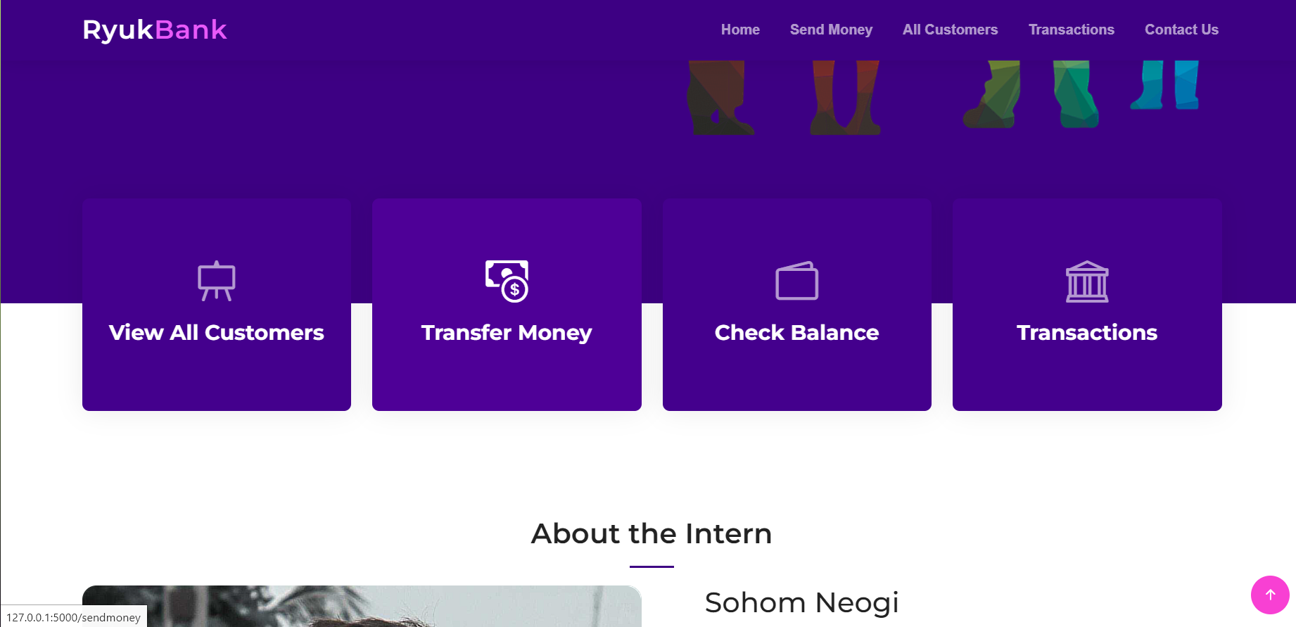 GitHub - KingRyuK69/The-Sparks-Founation-Internship: Banking Sysytem Webapp (Task for internship)