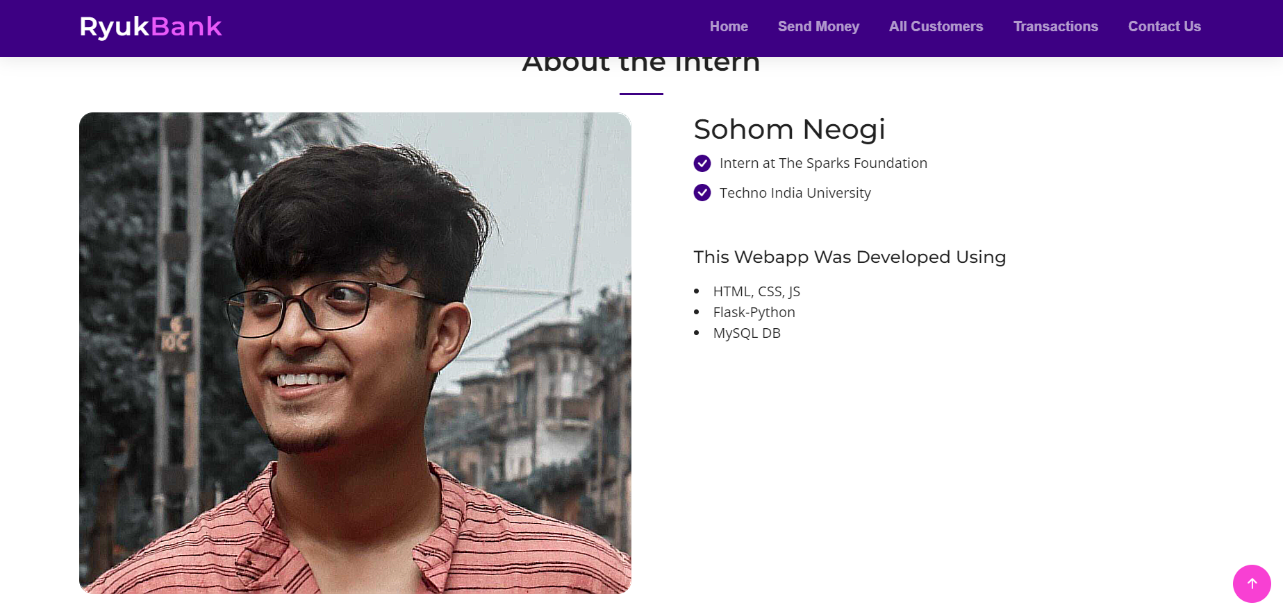 GitHub - KingRyuK69/The-Sparks-Founation-Internship: Banking Sysytem Webapp (Task for internship)