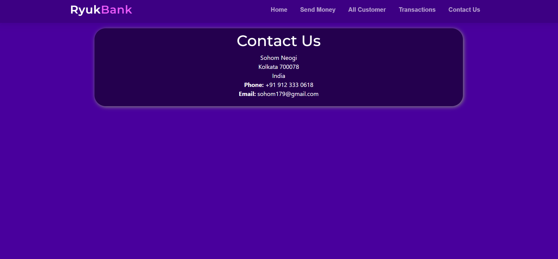 GitHub - KingRyuK69/The-Sparks-Founation-Internship: Banking Sysytem Webapp (Task for internship)