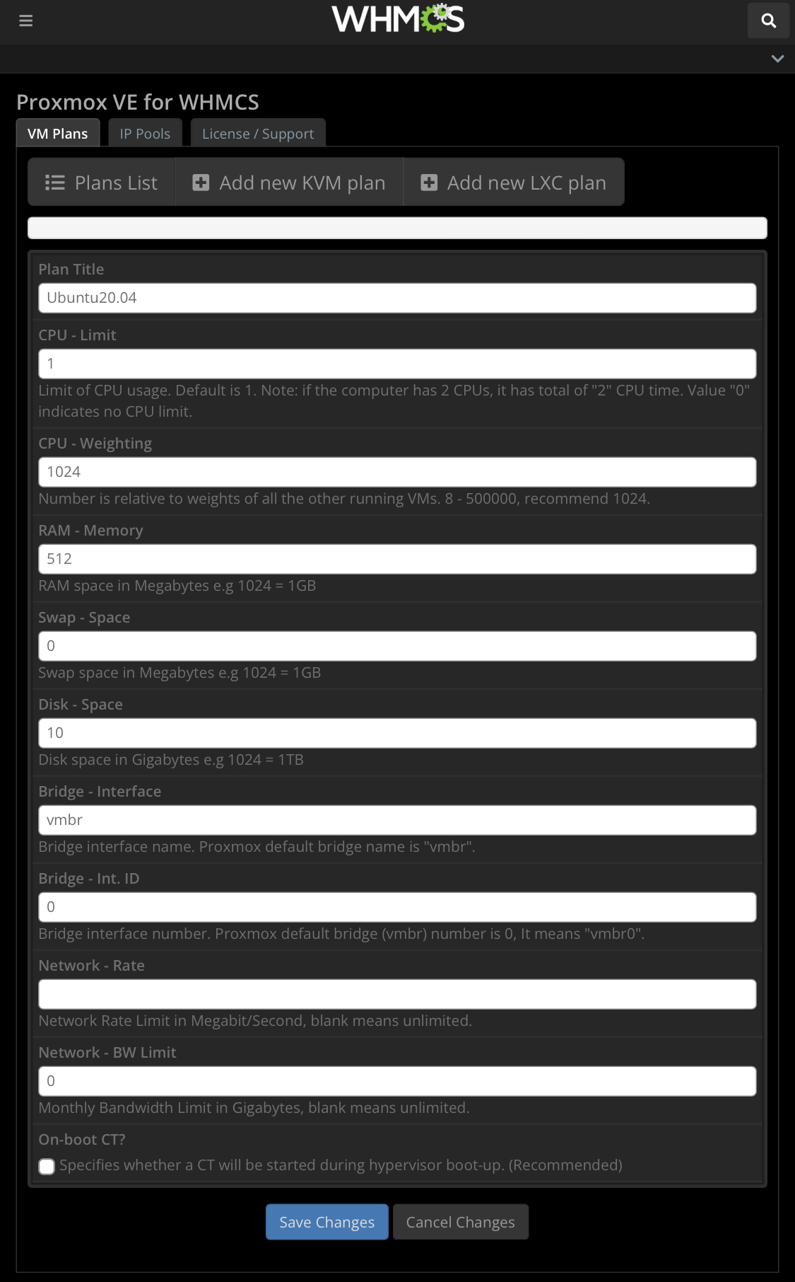 Admin Area: Error when Creating Service on the PVE Host (connected to PVE OK) · Issue #17 · The ...