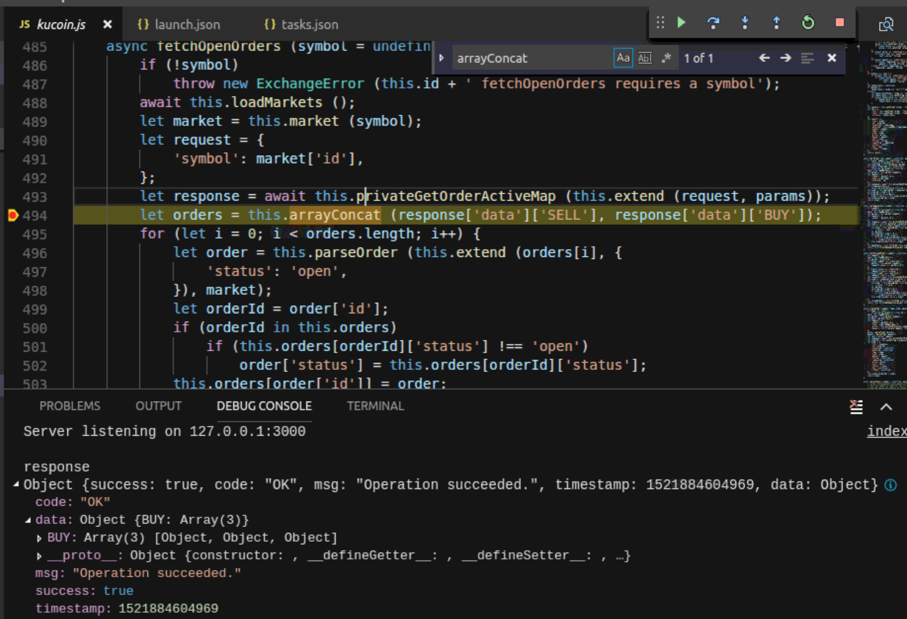 Exception in arrayConcat · Issue #2349 · ccxt/ccxt · GitHub