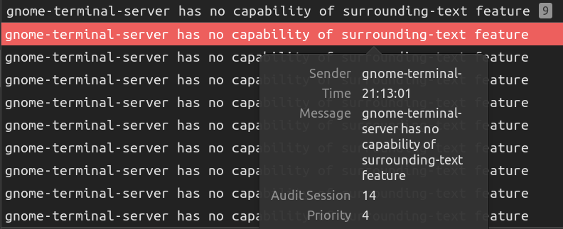 Tắt thông báo lỗi "{tên ứng dụng} has no capability of surrounding-text ...