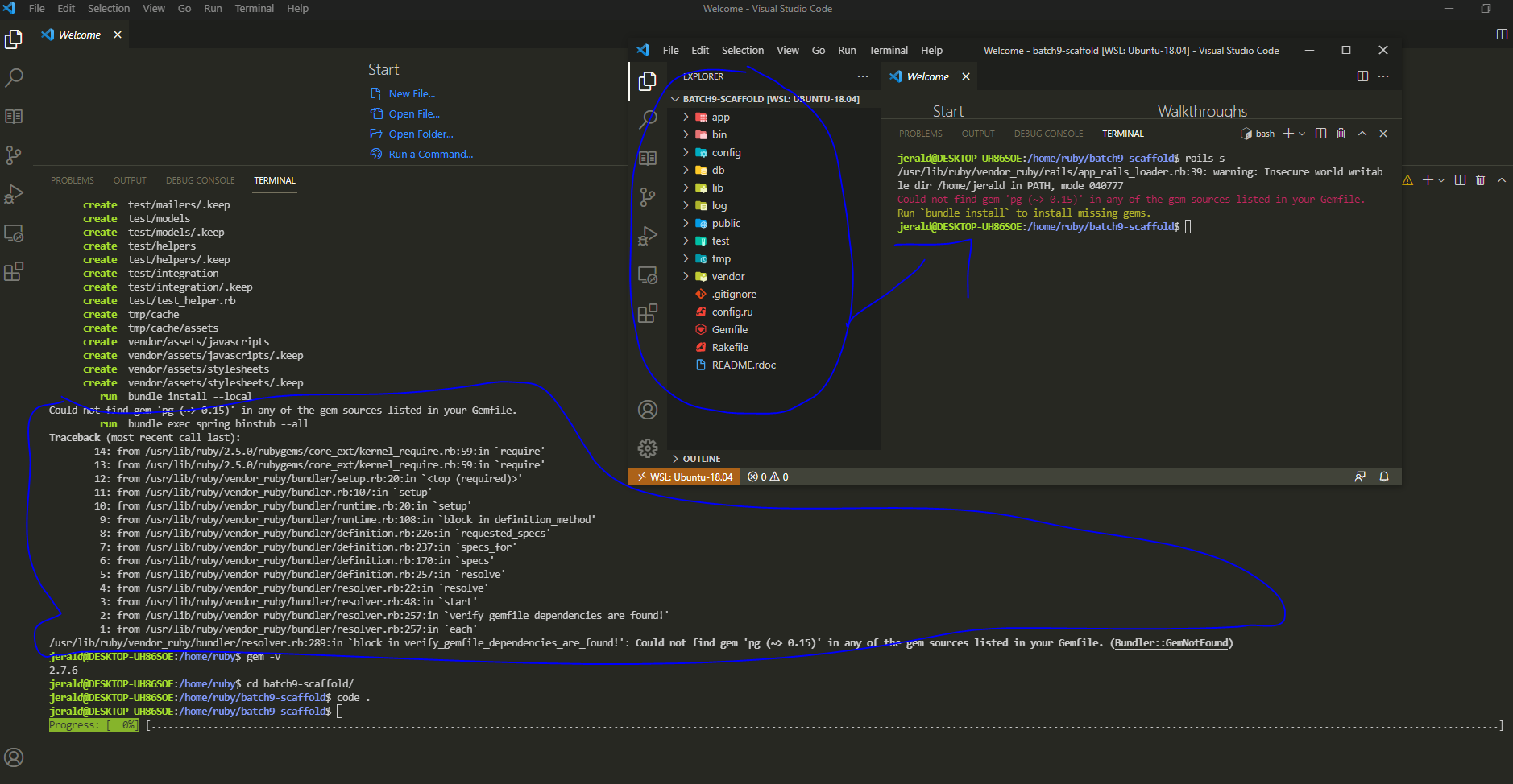 Could not find gem in any of the source listed in your gemfile. · avionschool batch9-activities ...