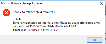 Failed to create blob container. · Issue #2718 · microsoft/AzureStorageExplorer · GitHub