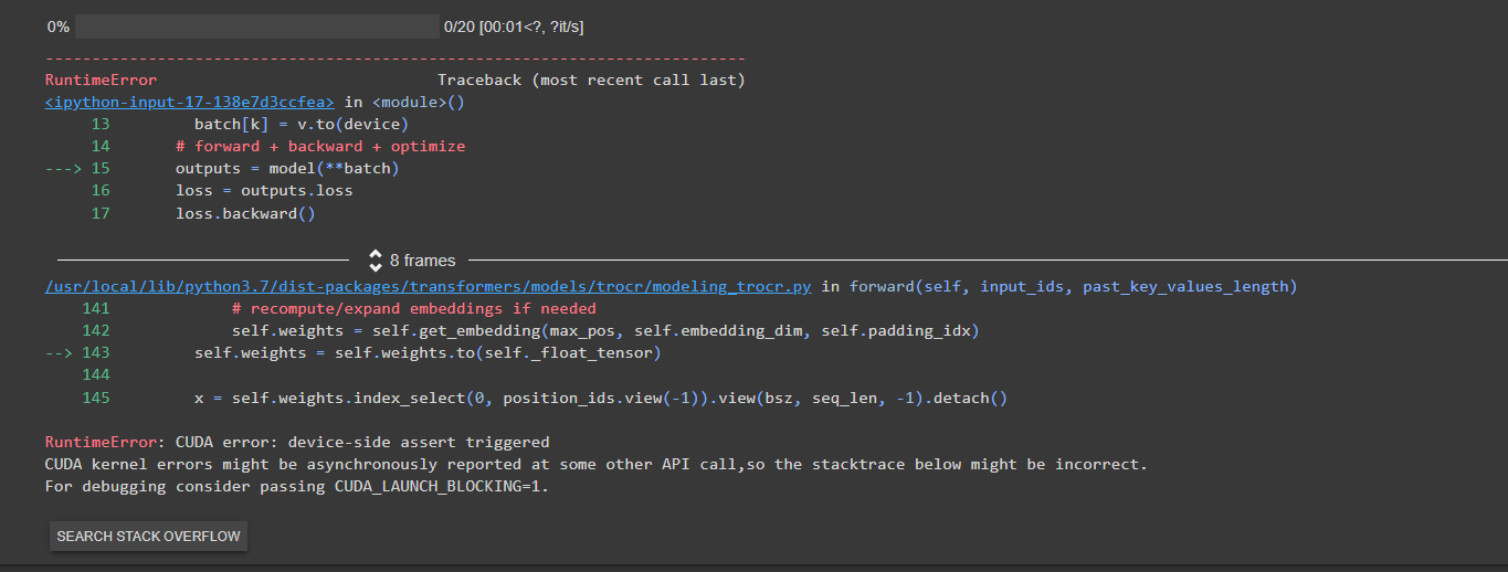 TrOCR - CUDA error: device-side assert triggered · Issue #68 · NielsRogge/Transformers-Tutorials ...