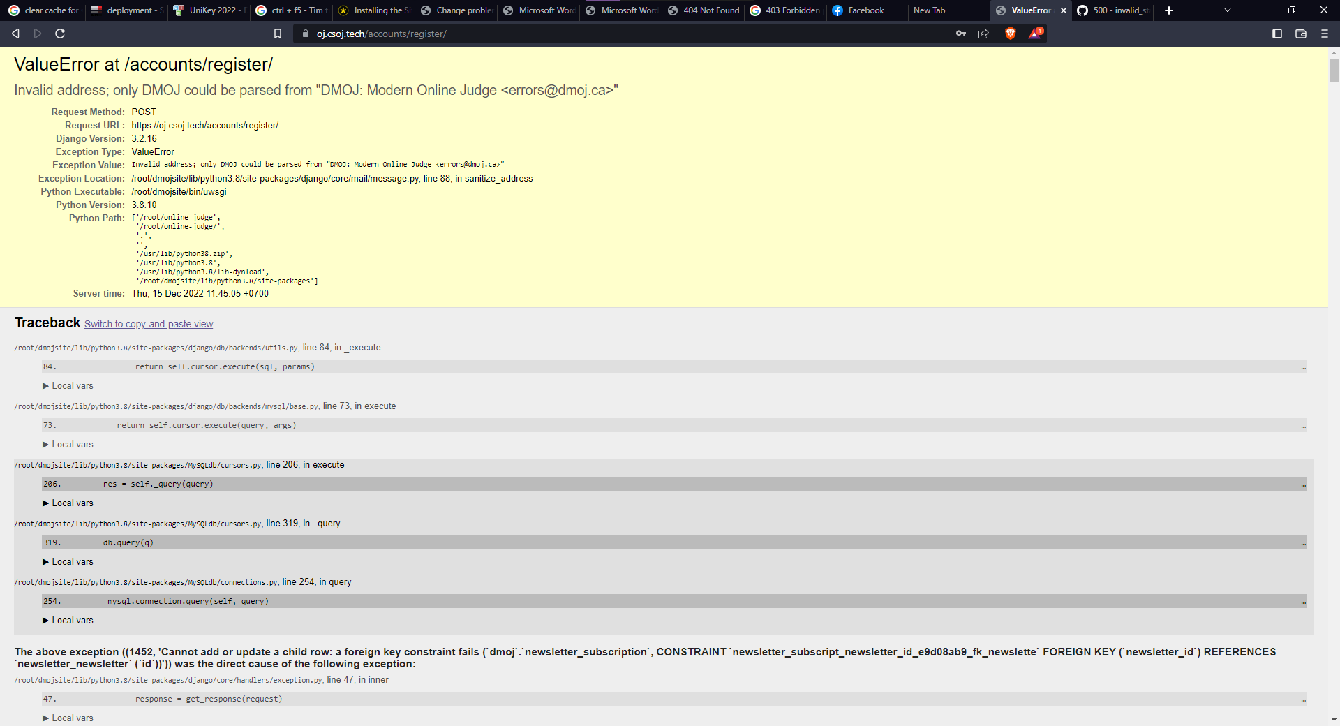 500 - invalid_state when registering a new account · Issue #2059 · DMOJ/online-judge · GitHub