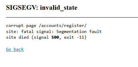 SIGSEGV: invalid_state · Issue #2076 · DMOJ/online-judge · GitHub