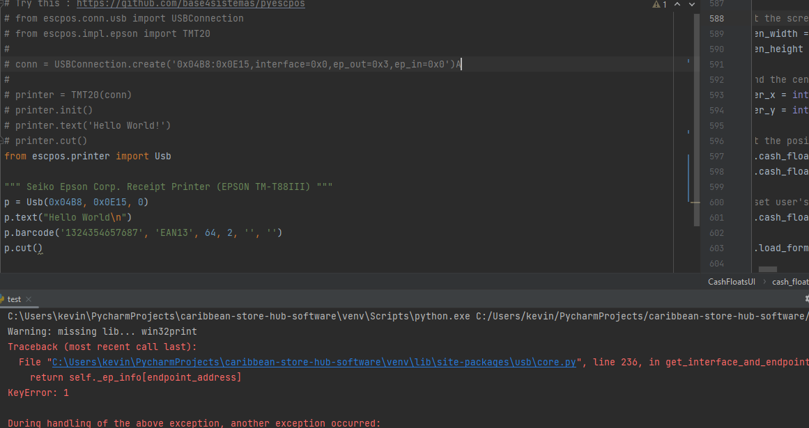 Warning Missing Lib Win32print · Issue 495 · Python Escpospython
