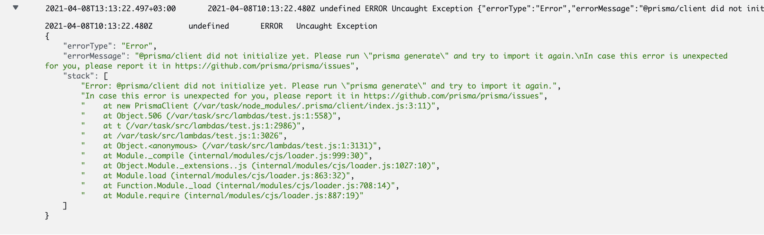 Un-generated Client error message could point out that using `output` might require different ...