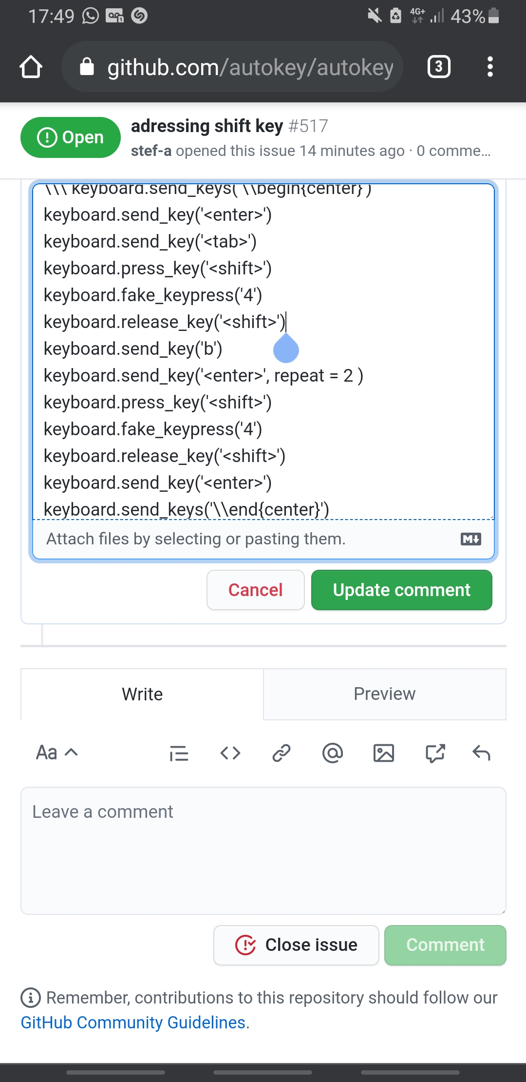 Adressing Shift Key · Issue 517 · Autokey Autokey · Github