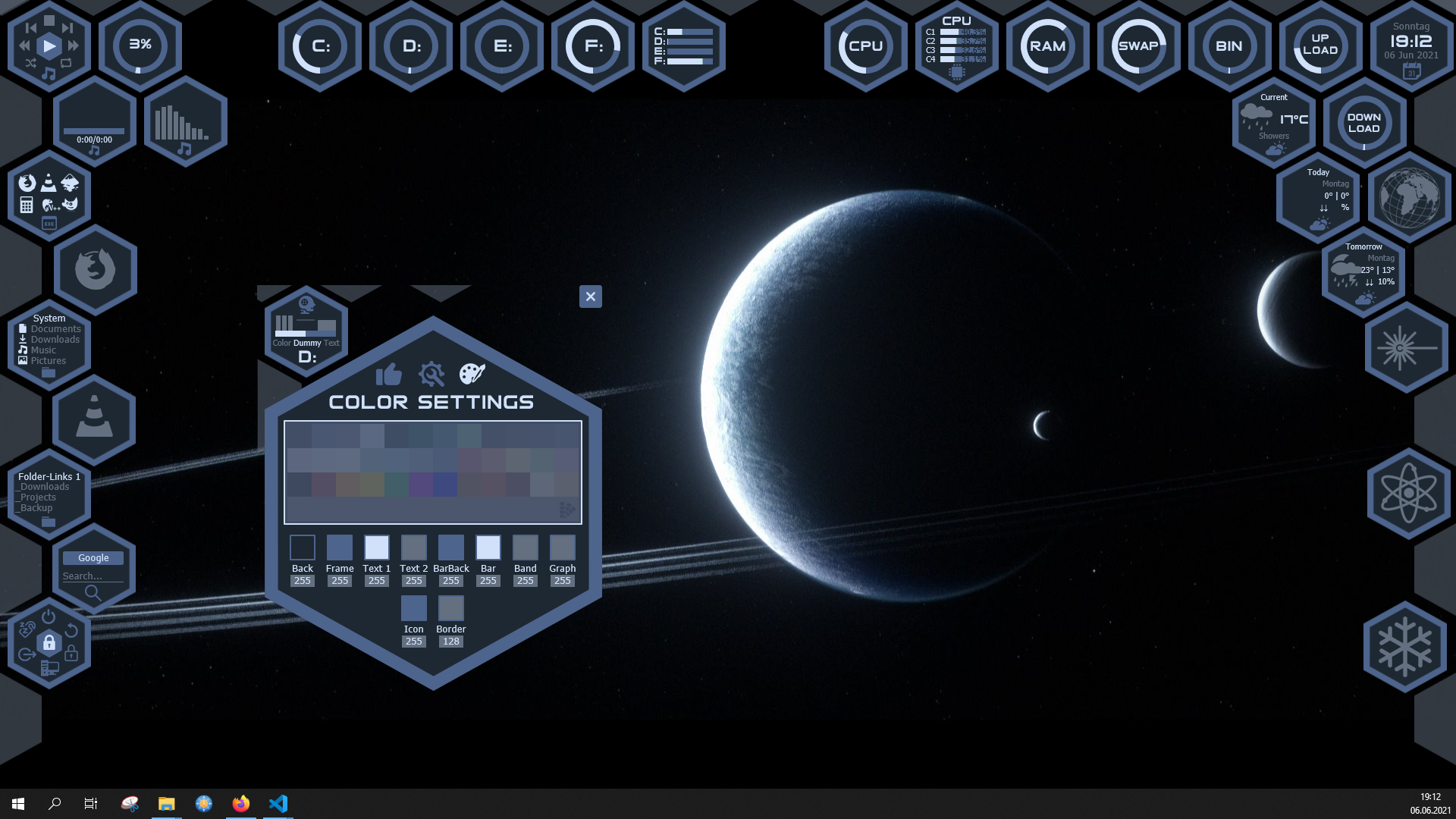 GitHub - Zerogate309/Rainmeter-Skin_Hex-H: Rainmeter Skin - Hex H