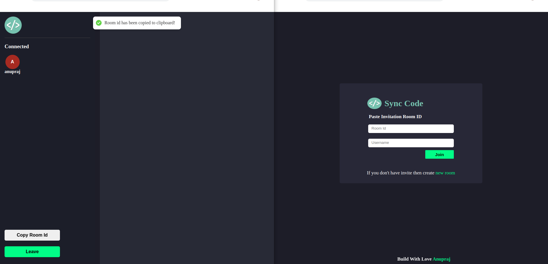 GitHub - anuprajvarma/Sync_Code: A simple real-time code collaboration platform for coding