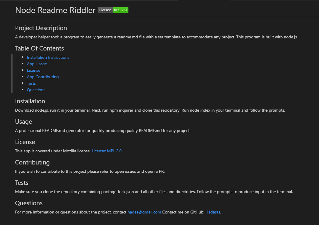 GitHub - Hadasss/node-readme-riddler