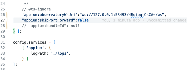 Question: Is is possible to connect to existing observatory_url with 'appium:observatoryWsUri ...