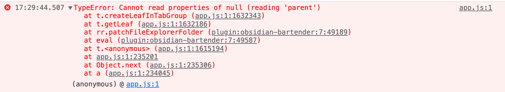 Stopped working in Obsidian v1 · Issue #37 · nothingislost/obsidian-bartender · GitHub