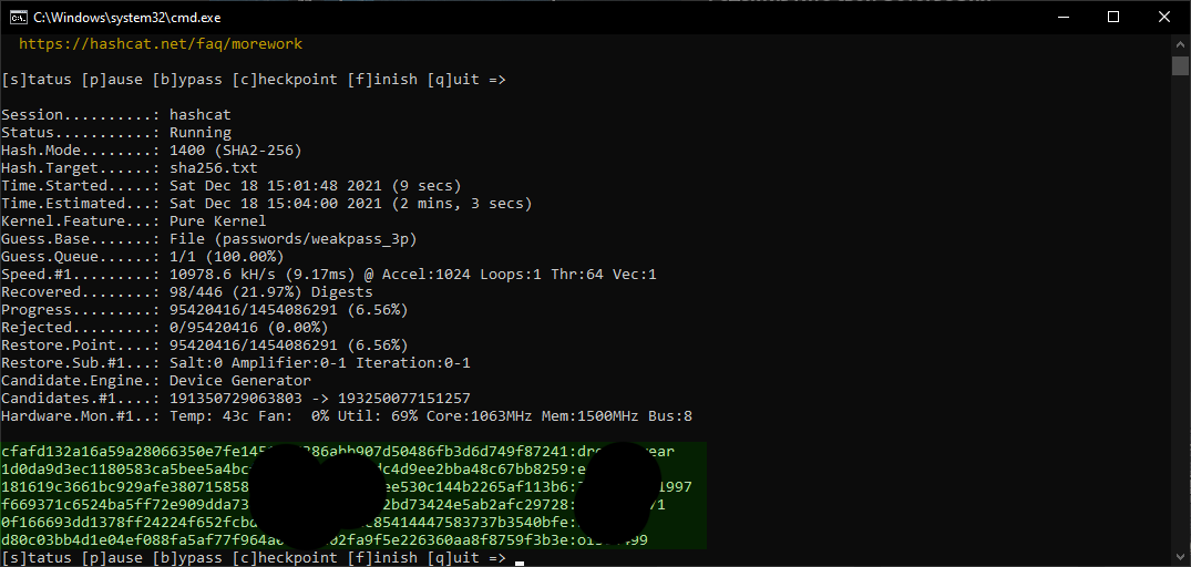 Add Color Found Hashes · Issue 3158 · Hashcathashcat · Github 