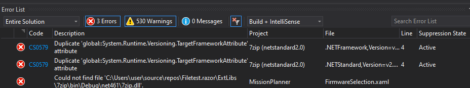 Error while building mission planner · Issue #2573 · ArduPilot/MissionPlanner · GitHub
