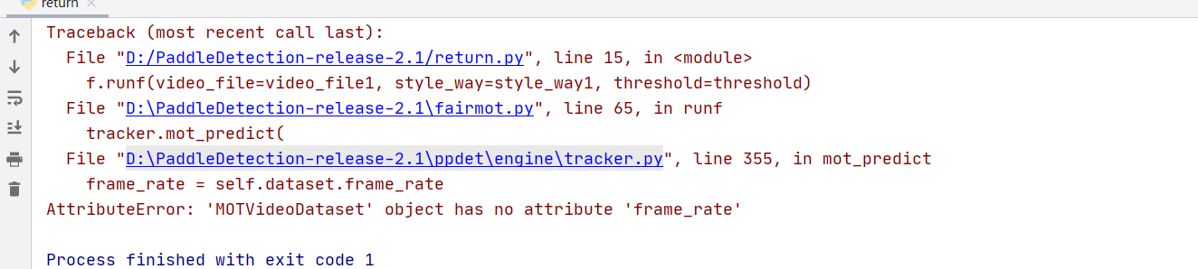 fairmot预测视频 · Issue #3526 · PaddlePaddle/PaddleDetection · GitHub