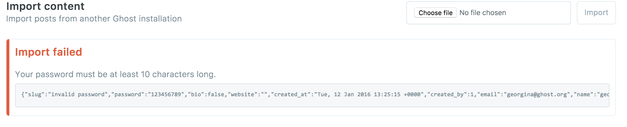 Simple improvements to password validation · Issue #9150 · TryGhost/Ghost · GitHub