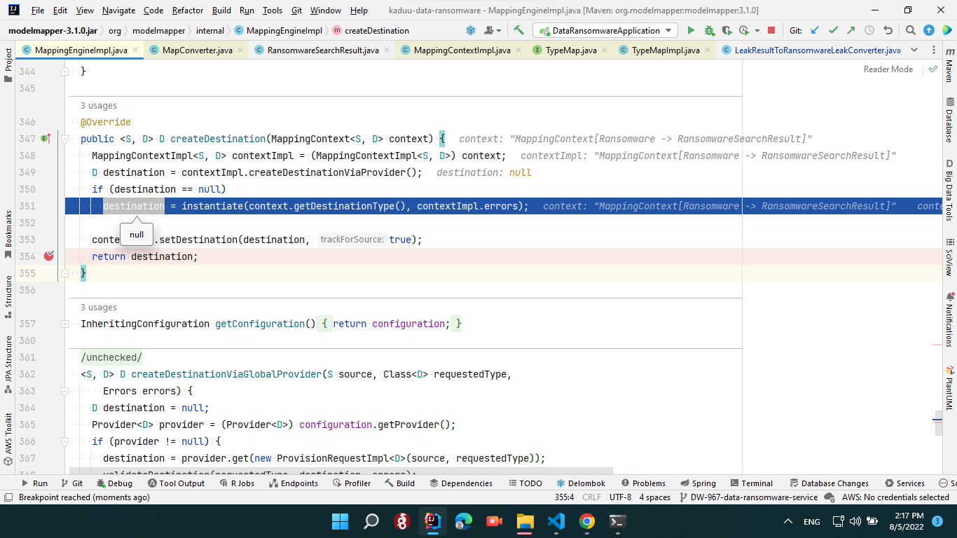 MappingContext.getDestination() always null · Issue #639 · modelmapper/modelmapper · GitHub