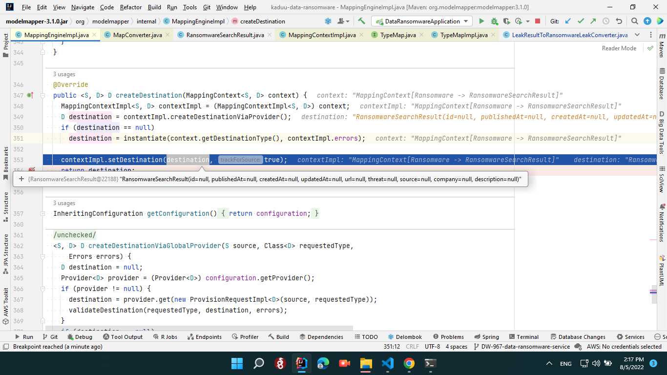 MappingContext.getDestination() always null · Issue #639 · modelmapper/modelmapper · GitHub