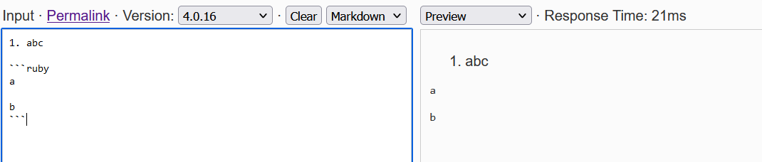 Strange behaviour when code block under a list · Issue #1736 · marktext/marktext · GitHub