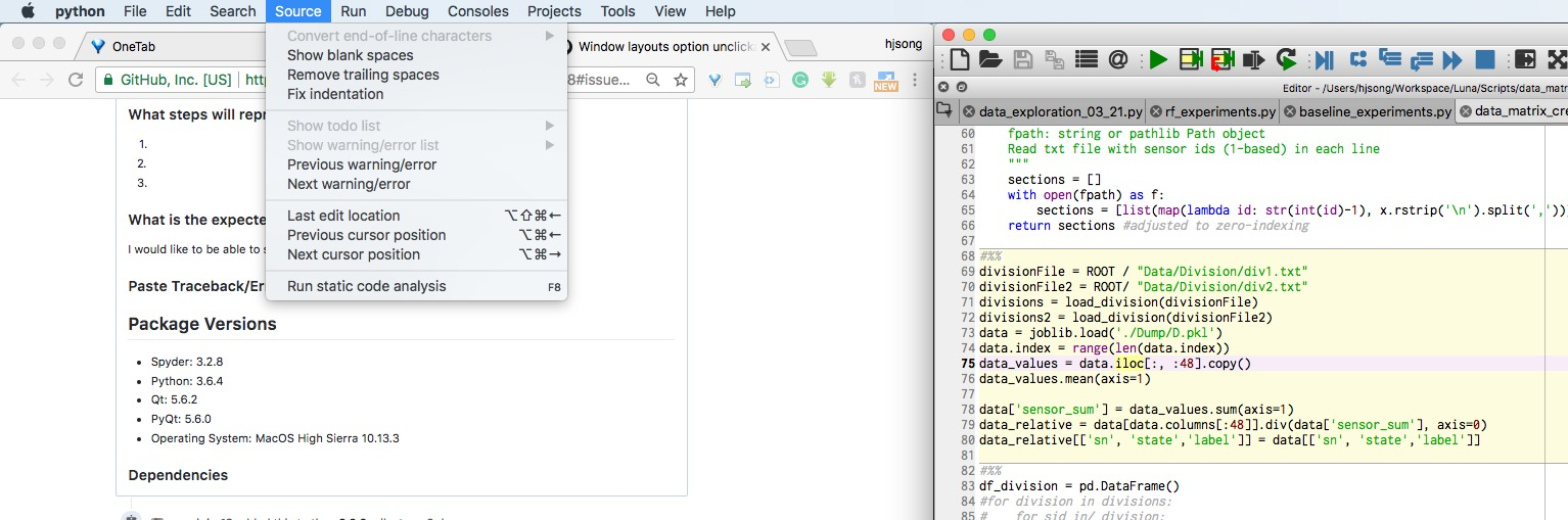 Window layouts option unclickable · Issue #6818 · spyder-ide/spyder ...