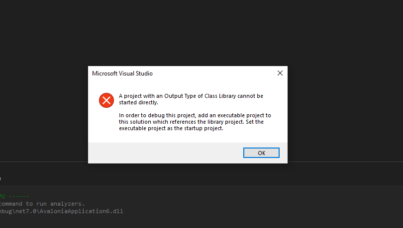 Visual studio will not run a project generated by the avalonia plugin · Issue #12080 ...