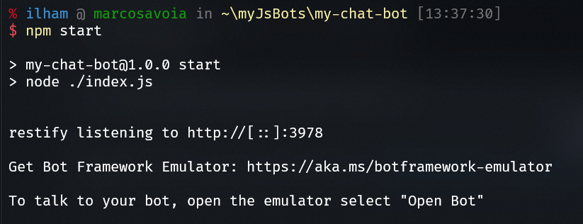 Cannot start new bot from template: Cannot find module @microsoft/generator-bot-adaptive · Issue ...